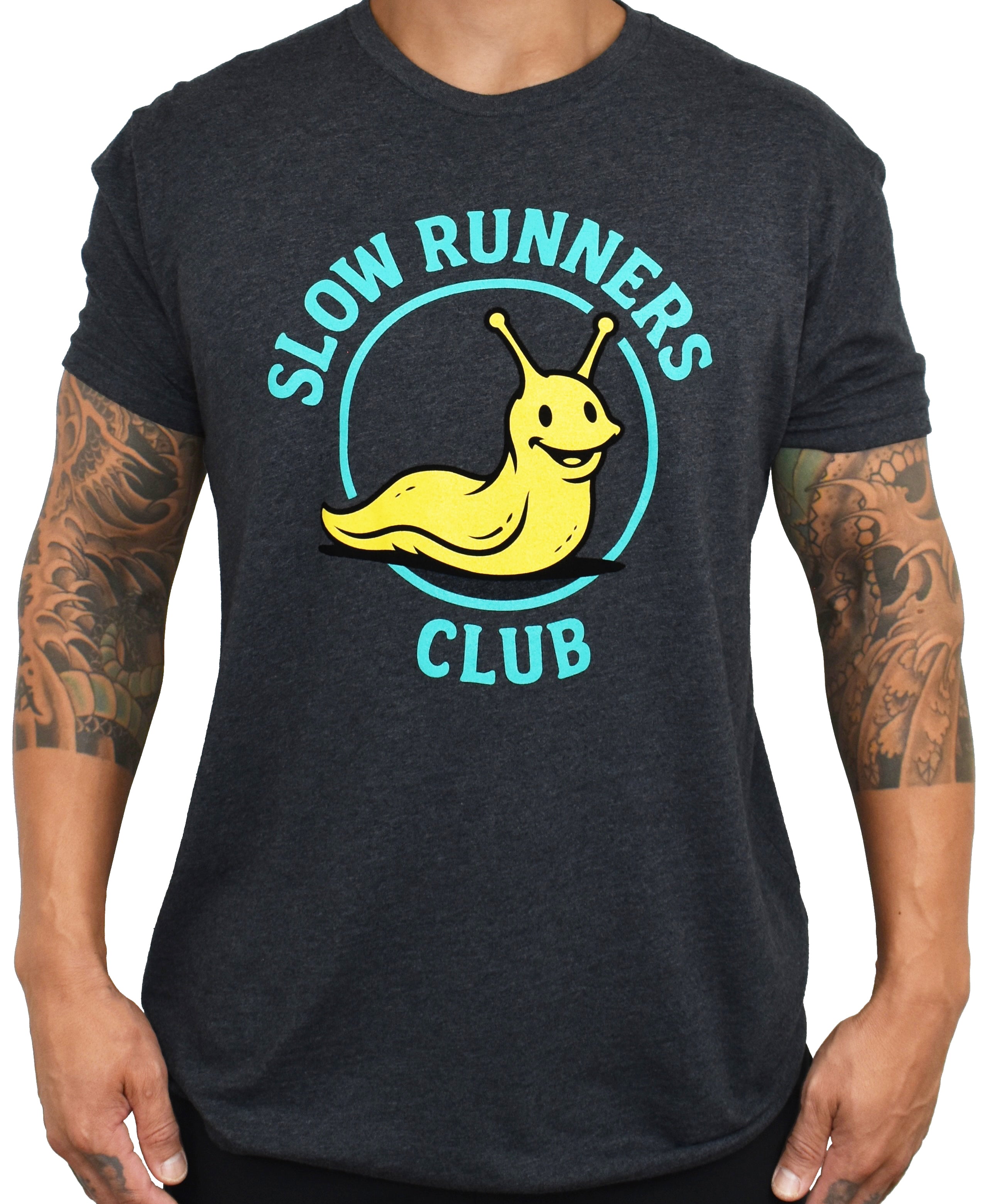 Men's 'Slow Runners Club' Charcoal Tee