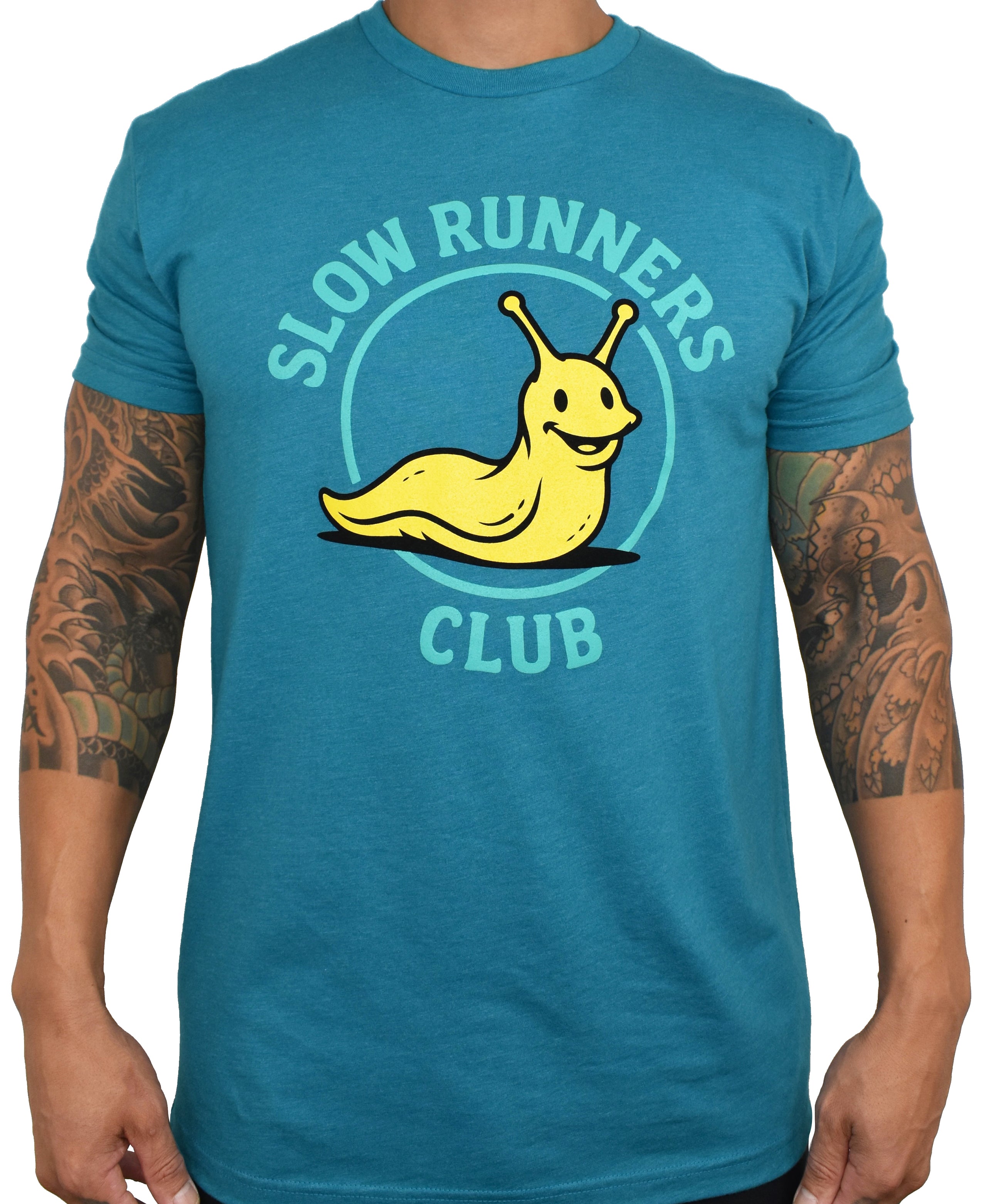 Men's 'Slow Runners Club' Teal Tee