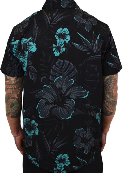 'Teal-biscus' Aloha (Hawaiian) Shirt – Project X